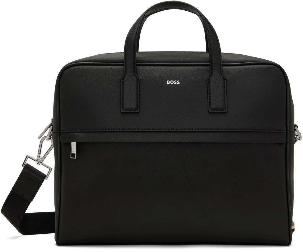 Hugo Boss Black Structured Briefcase - Briefcases - BeyondStyle