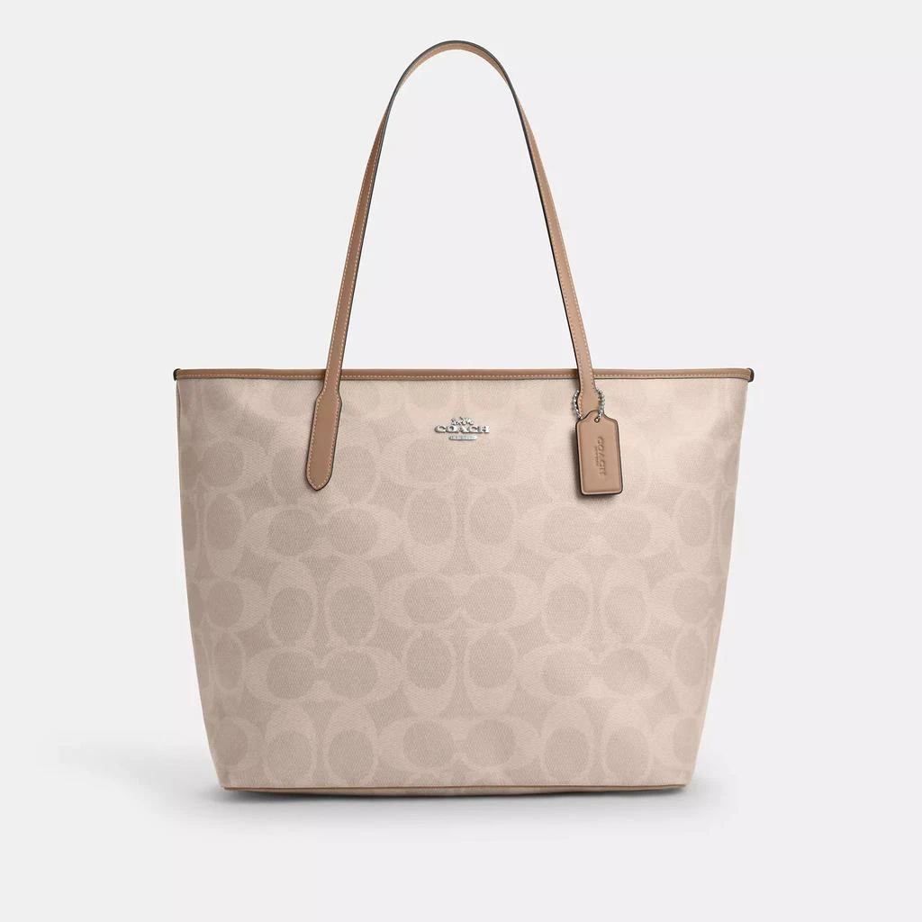 Large City Tote Bag In Maxi Signature Canvas – On Sale Now with Up to ...
