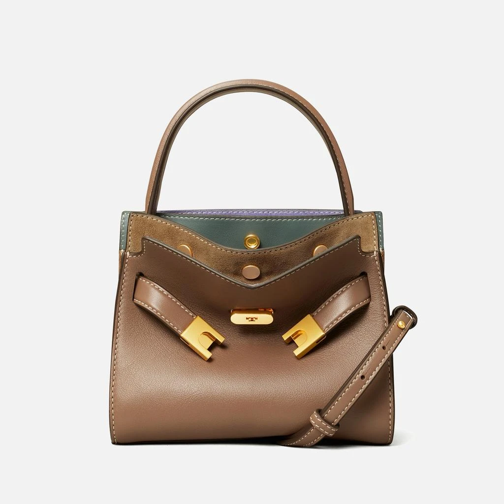 Tory Burch Tory Burch Lee Radziwill Petite Leather And Suede Double Bag ...