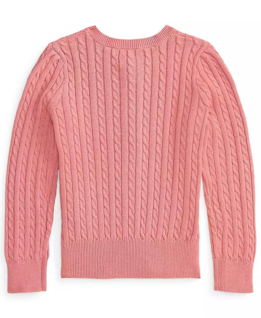 Ralph Lauren Girls' 2T-6X Mini-Cable Front-Button Cardigan - Kid's ...