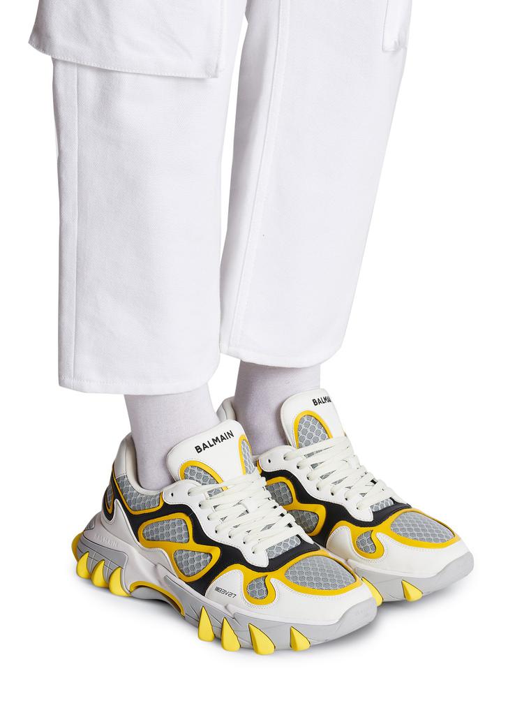 Balmain B-East leather and mesh sneakers - Free Shipping Balmain B-East leather and mesh sneakers - Free Shipping