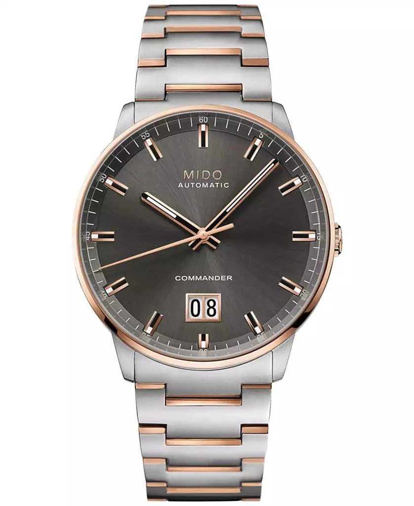Mido Men's Swiss Automatic Commander Big Date Two Tone Stainless Steel ...