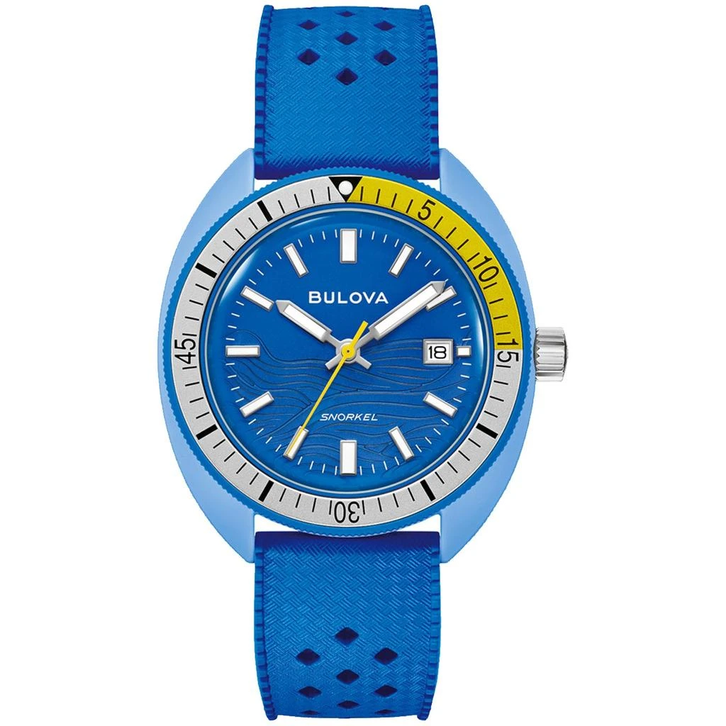 Bulova Men's Snorkel Blue Tang Fish Blue Dial Watch - Men's Quartz ...
