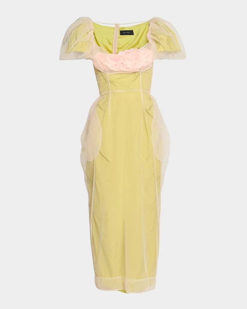 Carnation Balconette Bustier Layered Midi Dress – On Sale Now with Up ...