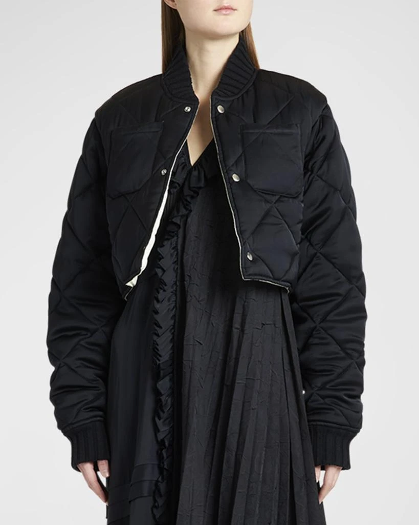 Plan C Crop Quilted Puffer Jacket - Coats - Free Shipping - BeyondStyle