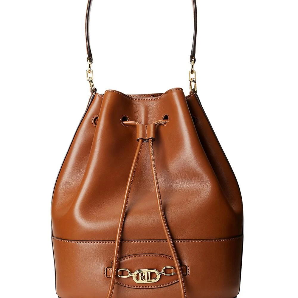 Lauren Ralph Lauren Women's Full-Grain Leather Large Andie Drawstring ...
