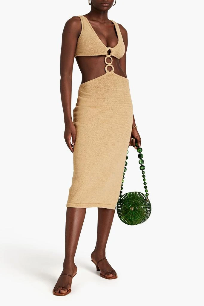 CULT GAIA Mert cutout cotton-blend midi dress - Dresses & Skirts ...