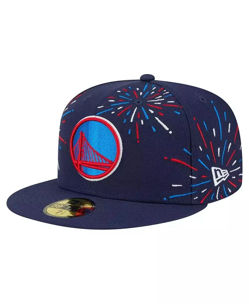 New Era Men's Navy Golden State Warriors Americana Fireworks 59FIFTY ...