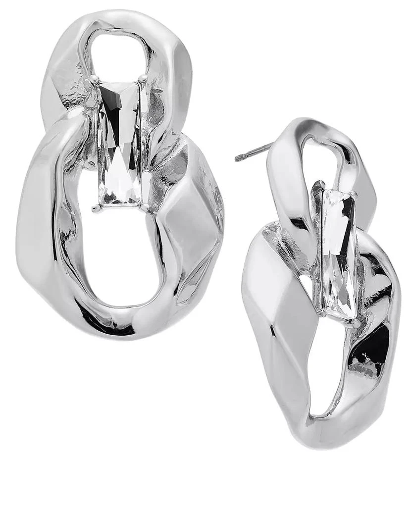 I.N.C. International Concepts Baguette Crystal Sculptural Drop Earrings ...