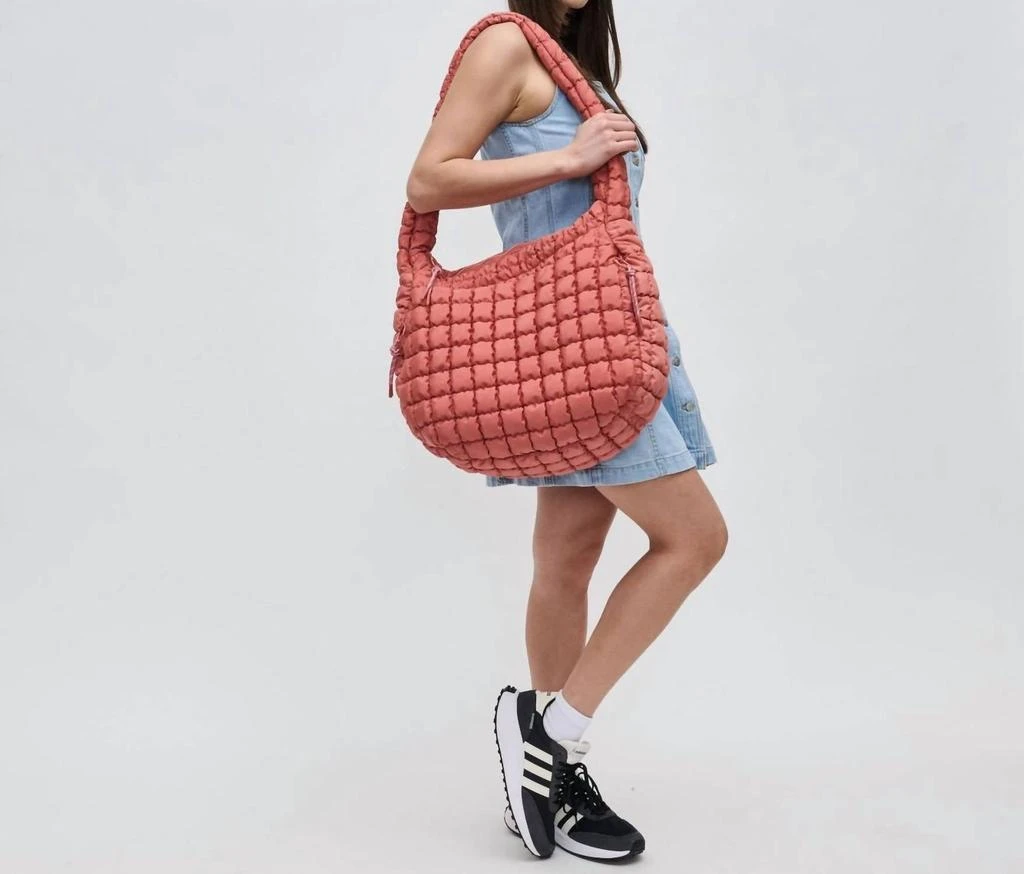SOL and SELENE Sol And Selene - Quilted Nylon Hobo Bag - Bags - BeyondStyle