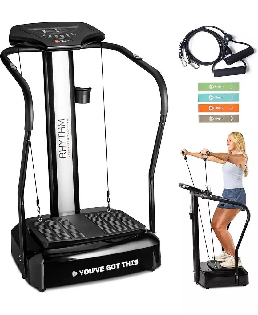 LifePro Rhythm Vibration Plate with handles, 99 speed levels, heart ...