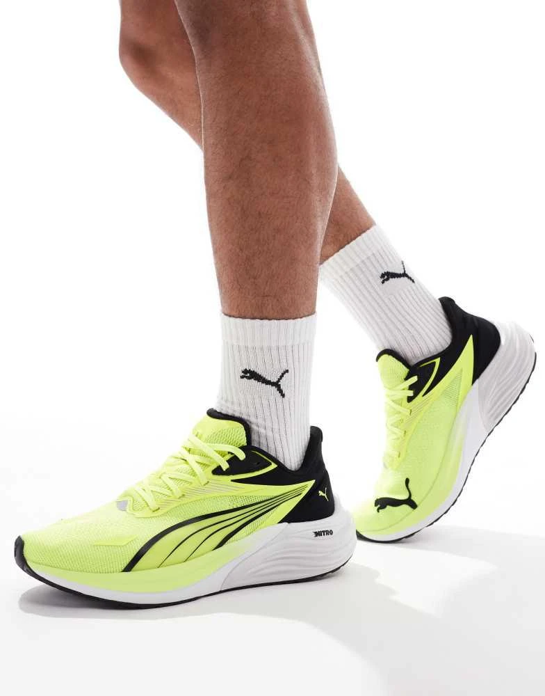 Shop Puma Electrify Nitro 4 trainers in yellow on Sale at BeyondStyle ...