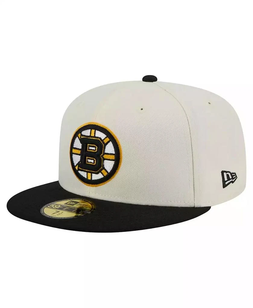 New Era Men's White Boston Bruins Chrome Two-Toned 59FIFTY Fitted Hat ...