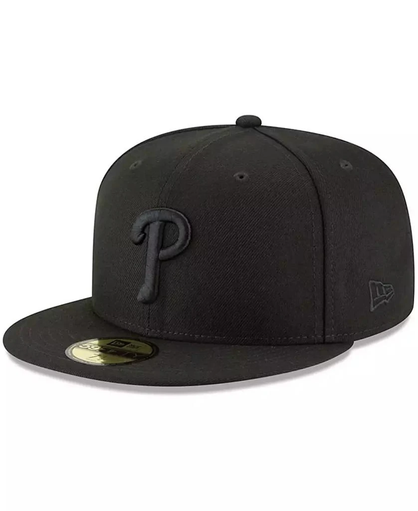 New Era Men's Black Philadelphia Phillies Primary Logo Basic 59FIFTY ...