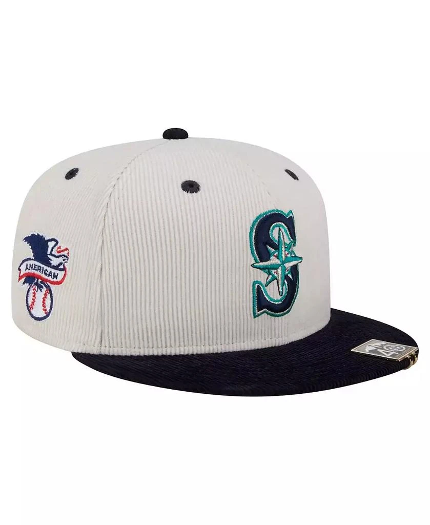 New Era Men's Cream/Navy Seattle Mariners Two-Tone Corduroy 59FIFTY ...