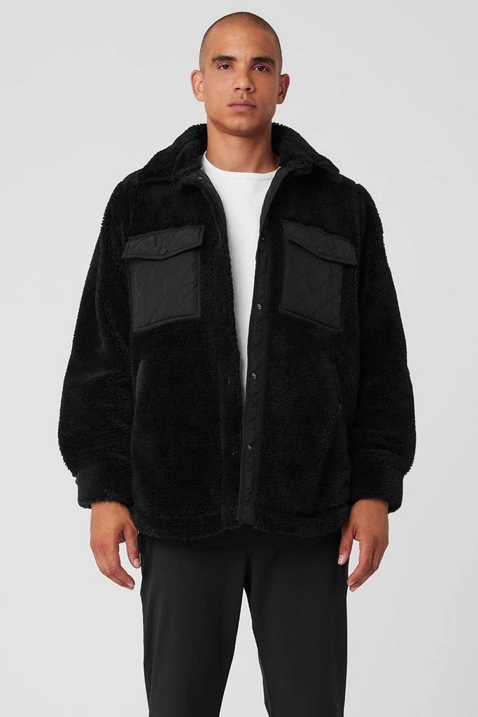 Alo Sherpa Edge Shacket - Black - Jackets - Free Shipping - BeyondStyle
