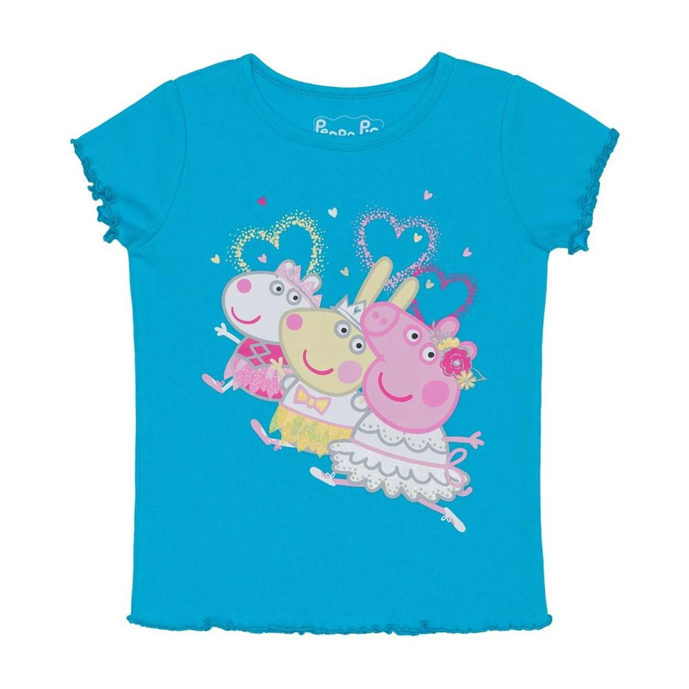 Peppa Pig Toddler & Little Girls Ballet Short Sleeve Rib Top - Baby ...