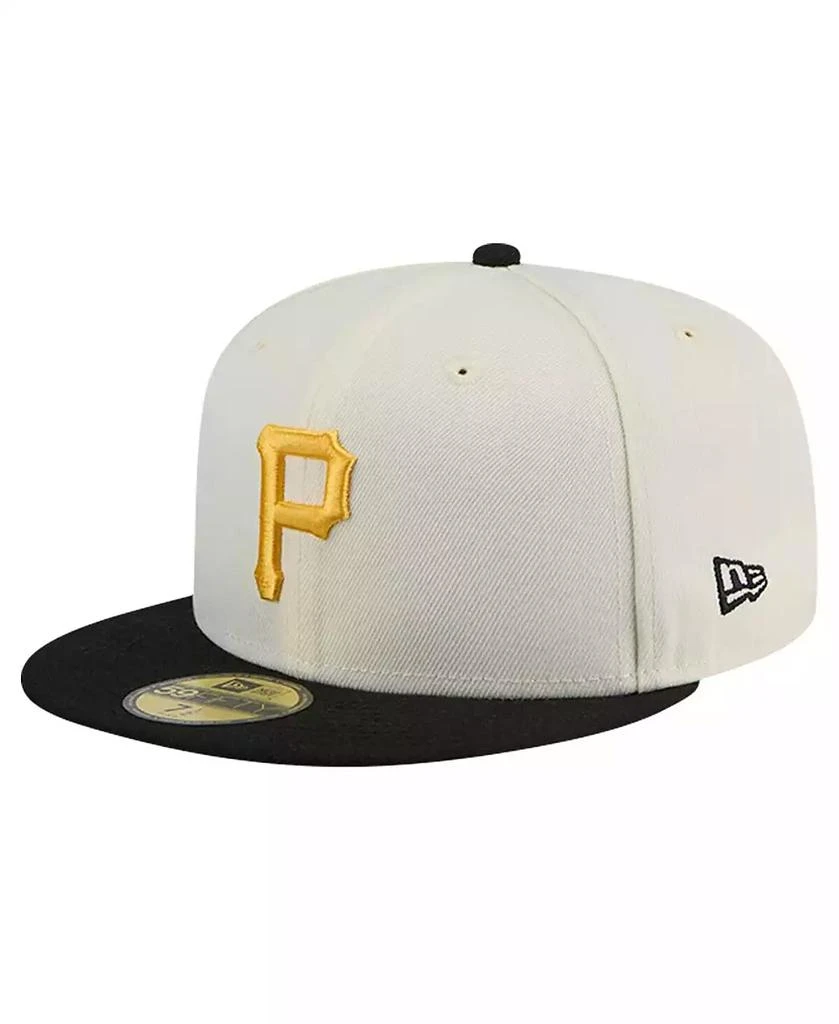New Era Men's Cream Pittsburgh Pirates Evergreen Chrome 59Fifty Fitted ...
