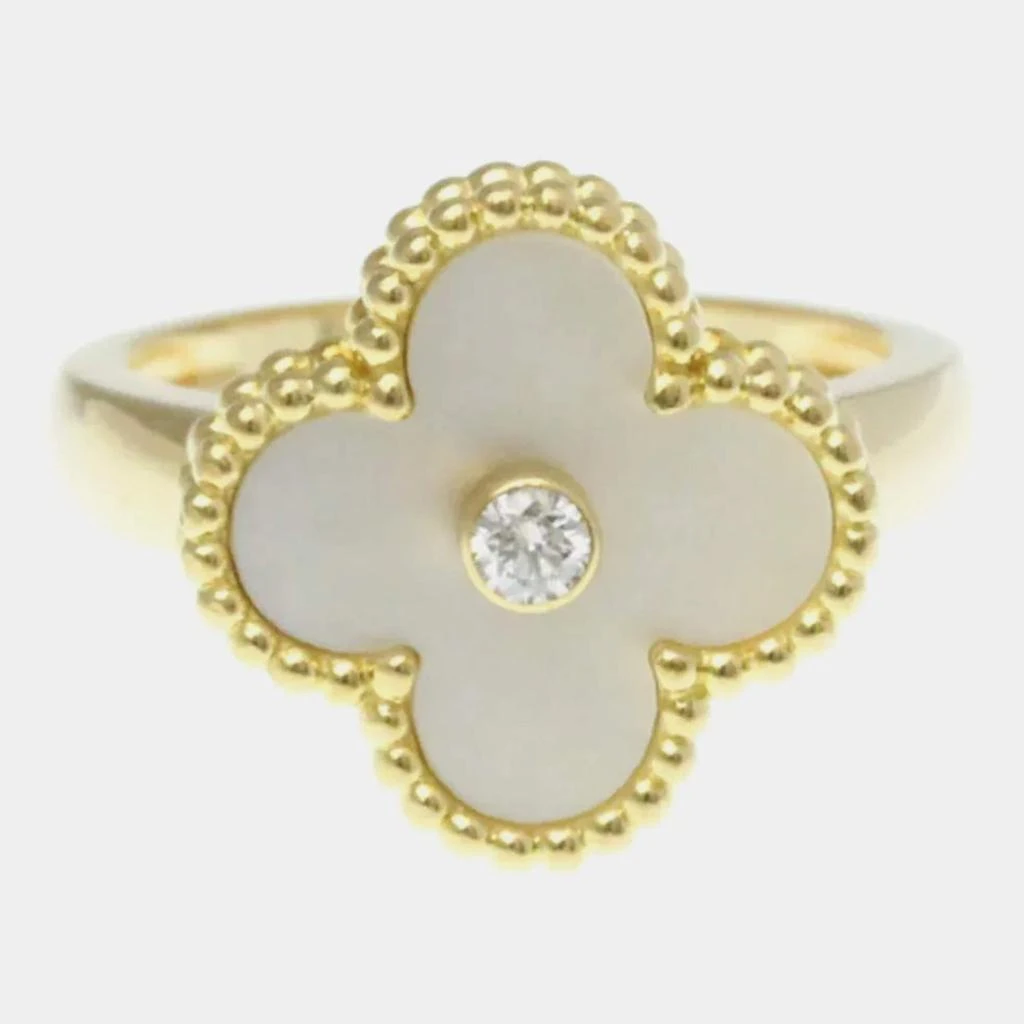 Shop Van Cleef & Arpels Vintage Alhambra 18K Yellow Gold, Diamond ...