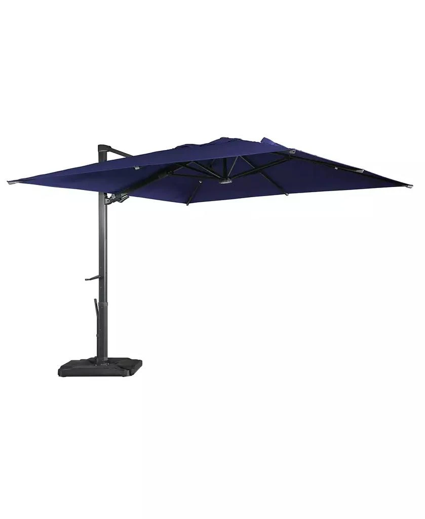 Shop 10 ft. 360 B0; Rotation Square Cantilever Patio Umbrella with Base ...