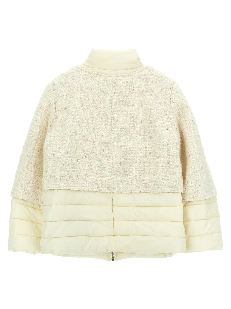 Balmain Balmain Kids Button Embellished Tweed Puffer Jacket - Kid's ...
