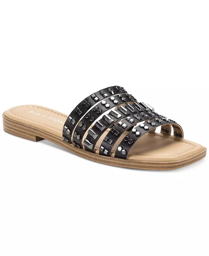 Sun + Stone Women's Martaa Stud Slides, Created for Macy's - Shoes ...