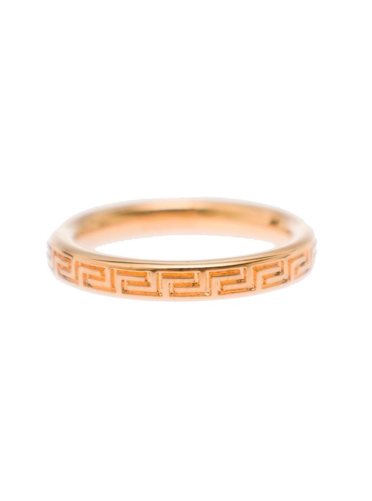 Engraved greek key ring versace store