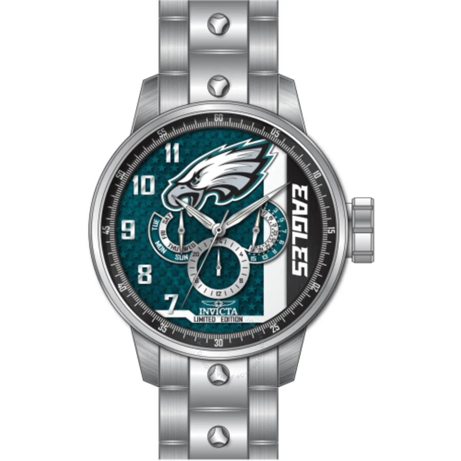 Invicta NFL Philadelphia Eagles GMT Quartz Men's Watch 45127 - Men's ...