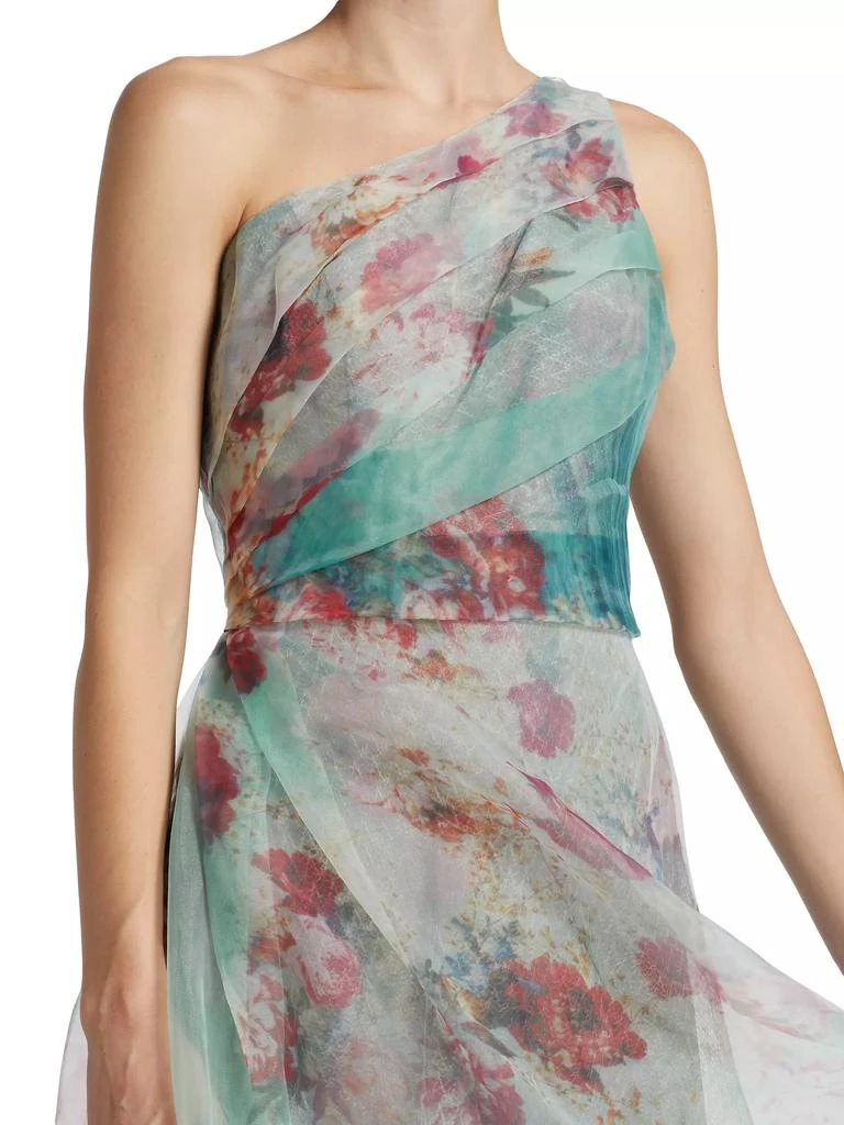 Rene Ruiz Collection One-Shoulder Floral Print Gown - Dresses & Skirts ...