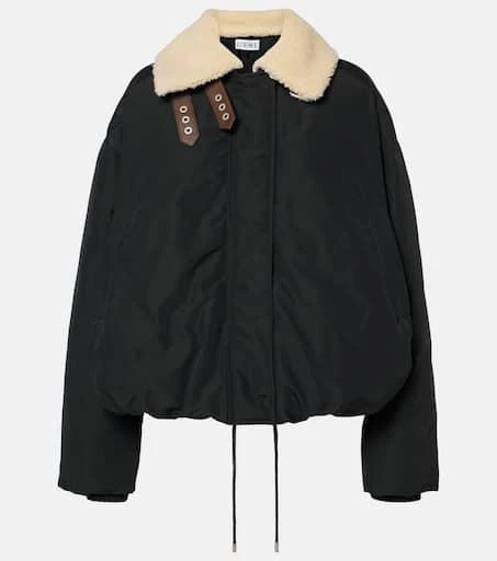Loewe Convertible shearling-trimmed puffer jacket - Coats - Free ...