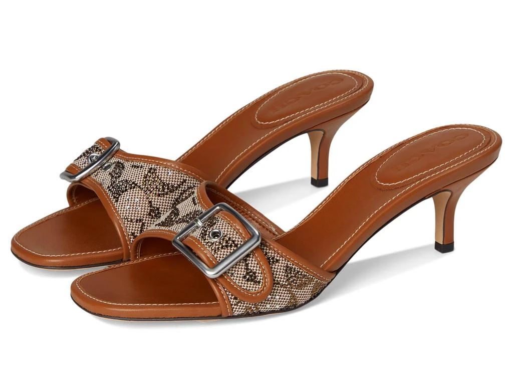 Coach Margot Sandal In Crystal Signature Jacquard - Sandals - Free ...