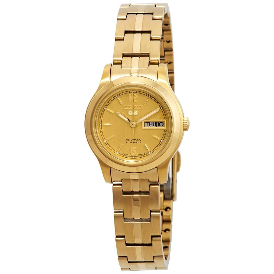 Seiko Open Box - Seiko Series 5 Automatic Gold Dial Gold-tone Ladies Watch SYME02 - Women's ...