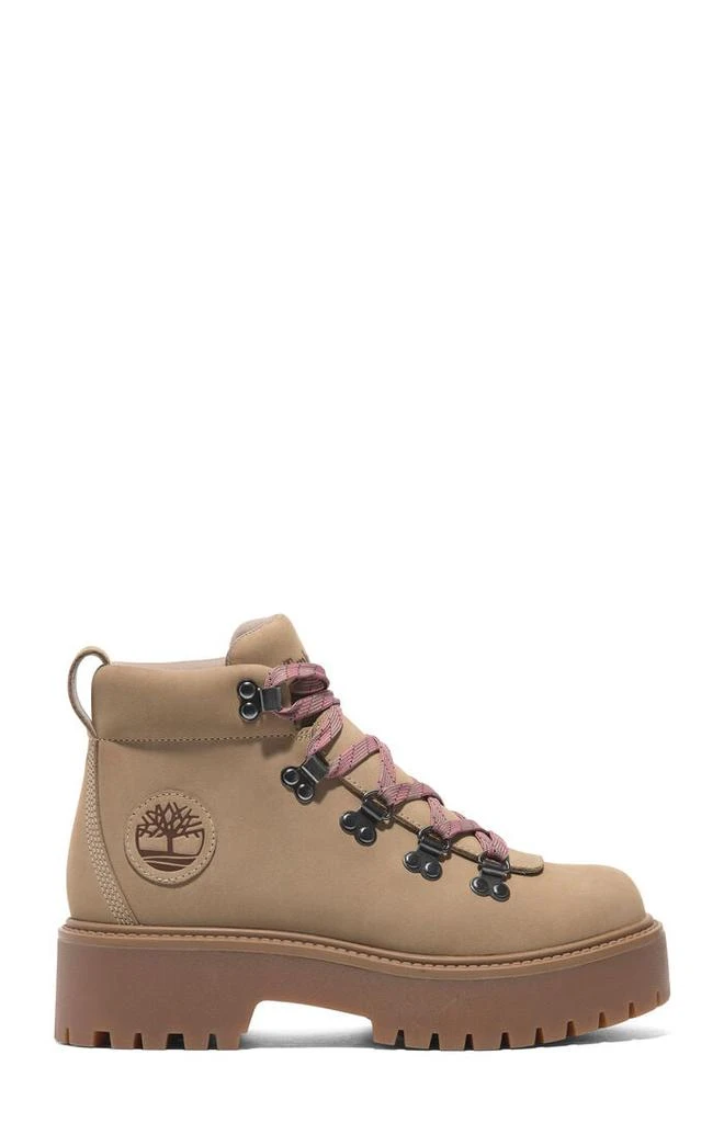 Shop Women's Beige Nubuck Stone Street Mid Lace-Up Boots on Sale at ...