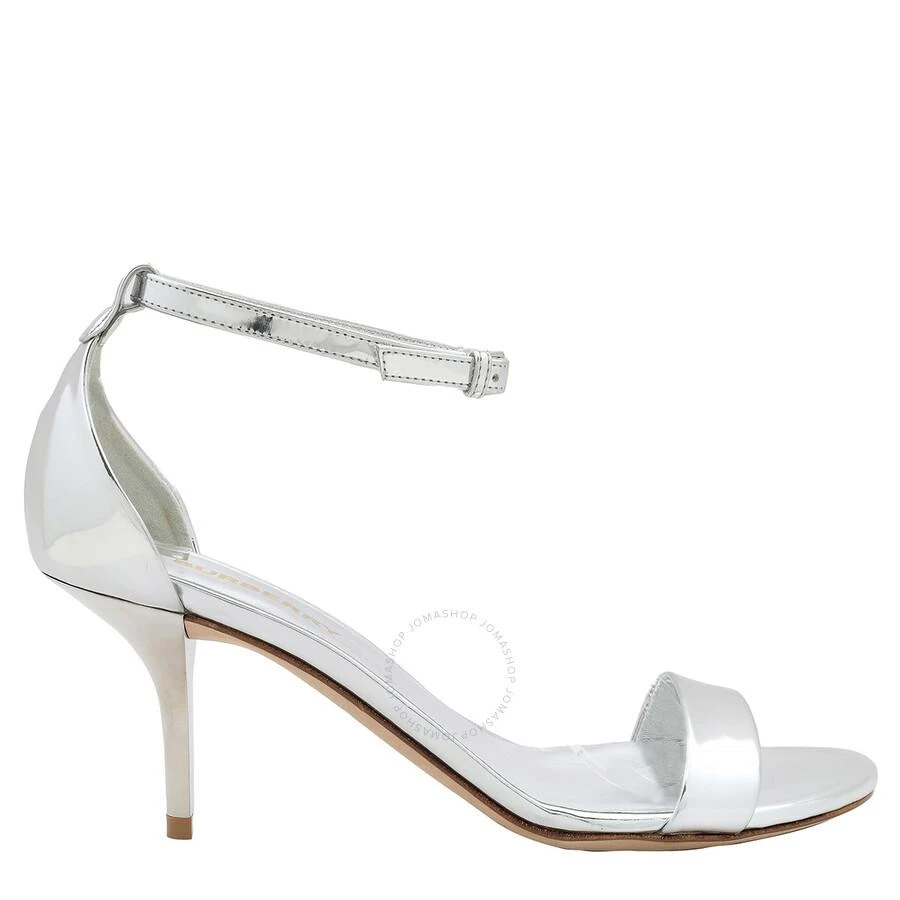 Burberry Open Box - Burberry Darya 70 Silver Metallic Leather Sandals ...