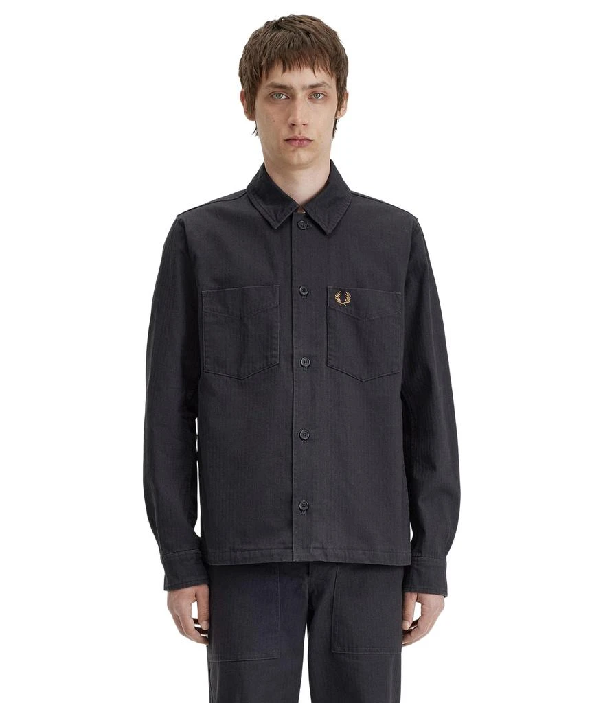 Fred Perry Herringbone Overshirt - Shirts - Free Shipping - BeyondStyle