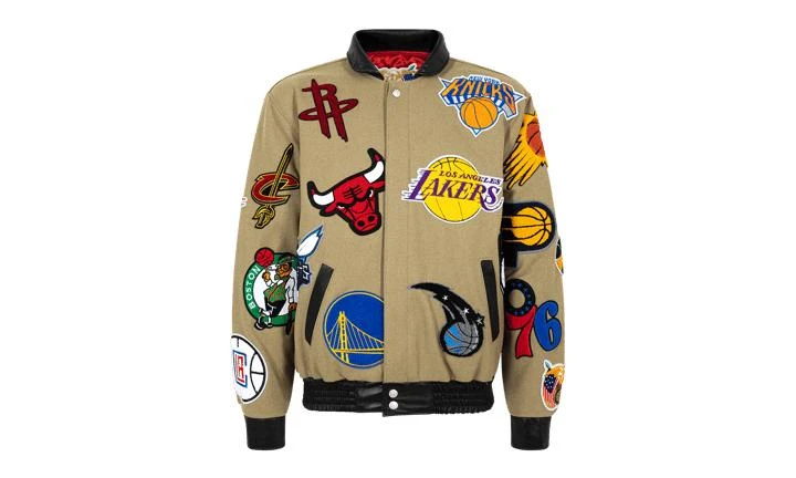 JEFF HAMILTON JEFF HAMILTON NBA Collage Wool Jacket - Jackets - BeyondStyle