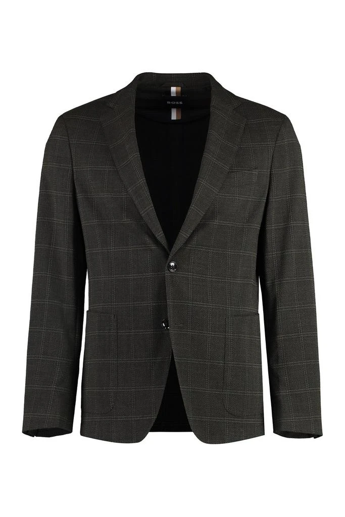 Hugo Boss Boss Hugo Boss Checked-Stretch Slim Fit Jacket - Jackets - Free Shipping - BeyondStyle