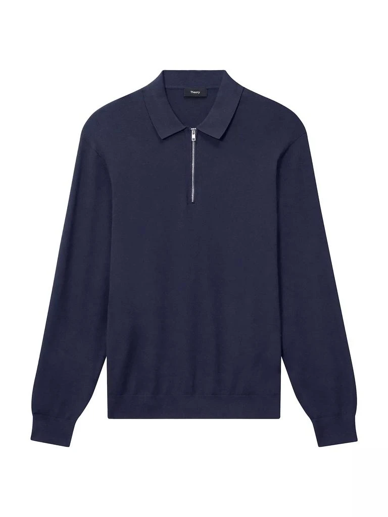 Theory Compact-Knit Quarter-Zip Polo - Polo Shirts - Free Shipping ...