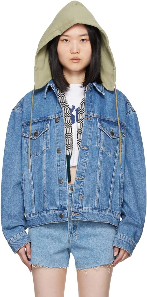 Ksubi Blue Oversized Heritage Denim Jacket - Jackets - BeyondStyle