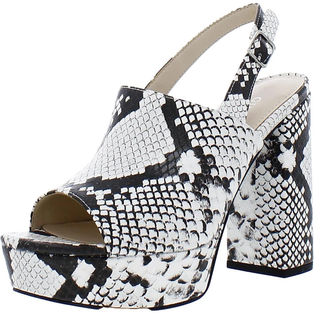 GUESS Caleesi 2 Womens Embossed Slingback Platform Sandals - Shoes ...