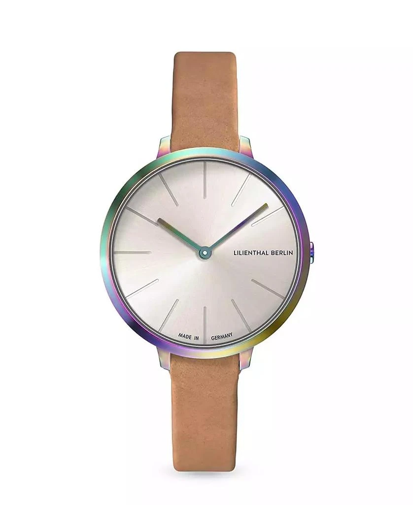 Lilienthal Berlin Women's Rosalux Rainbow Light Brown Leather Watch ...
