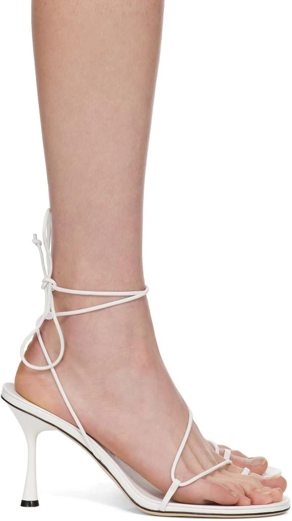 Studio Amelia White Emily Wrap Heeled Sandals - Sandals - BeyondStyle