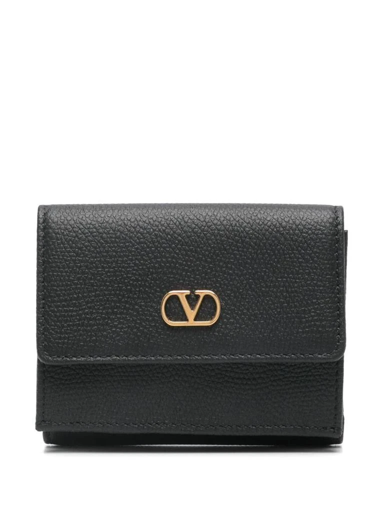 Valentino Garavani Valentino Garavani Vlogo Signature Leather Wallet ...