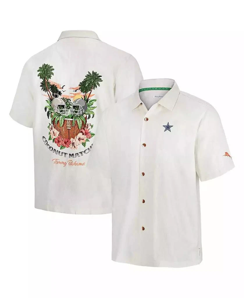 Tommy Bahama Men's White Dallas Cowboys Coconut Matchup Camp Button-Up ...