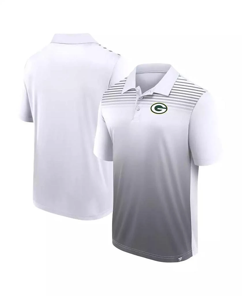 Logo Athletic Men's White/Gray Green Bay Packers Sandlot Game Polo ...