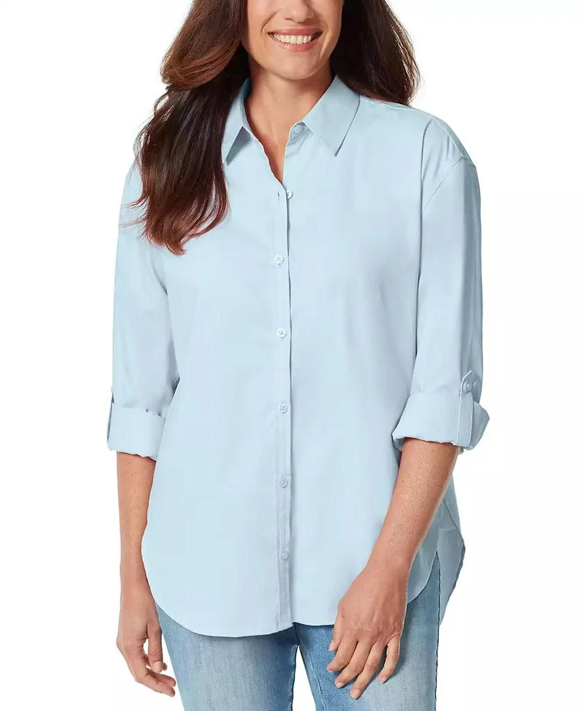 Gloria Vanderbilt Petite Amanda Cotton Button-Front Shirt - Shirts ...