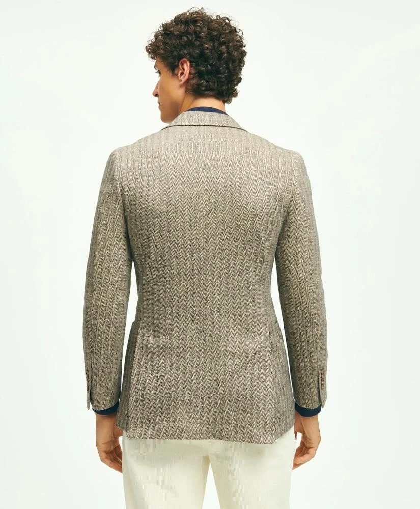 Brooks Brothers Classic Fit Cotton-Wool Blend Knit Herringbone Sport ...
