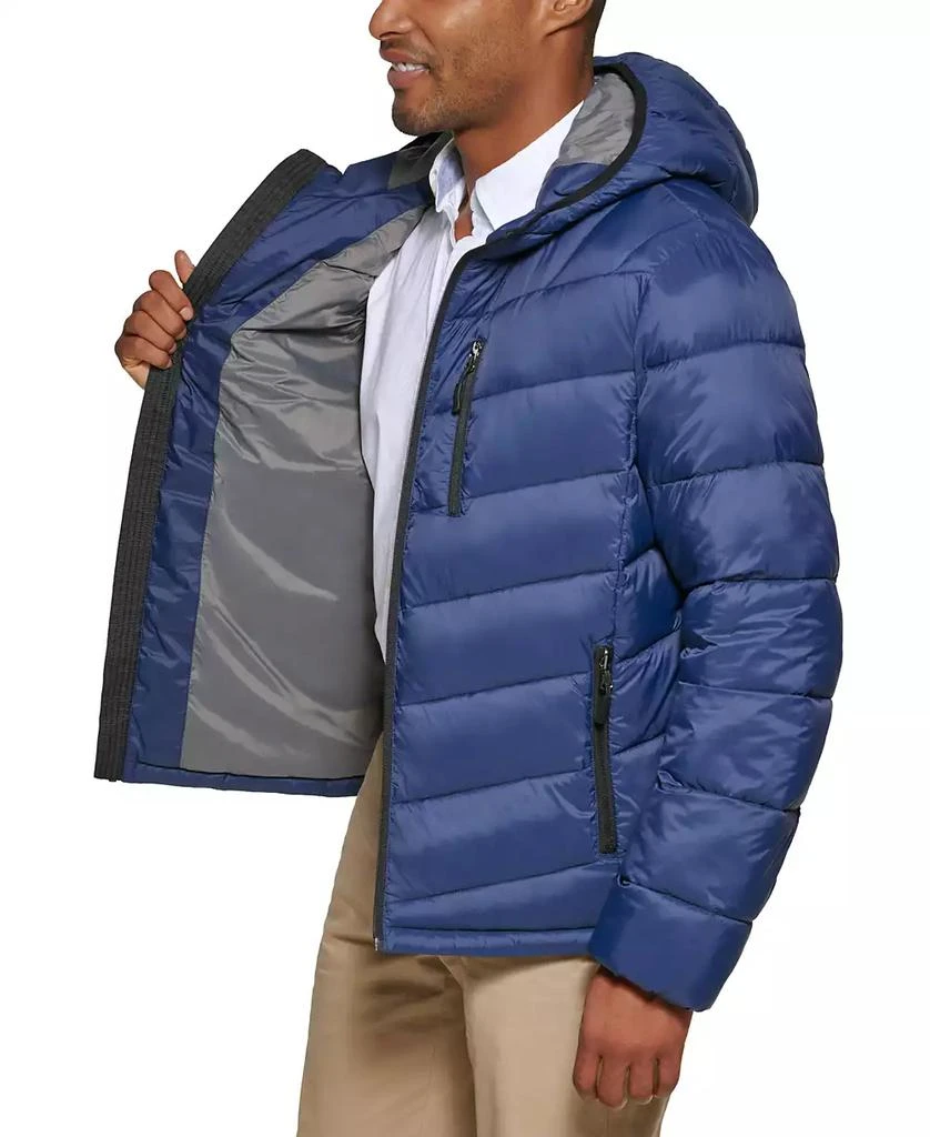 Club Room Men's Chevron Quilted Hooded Puffer Jacket, Created for Macy ...