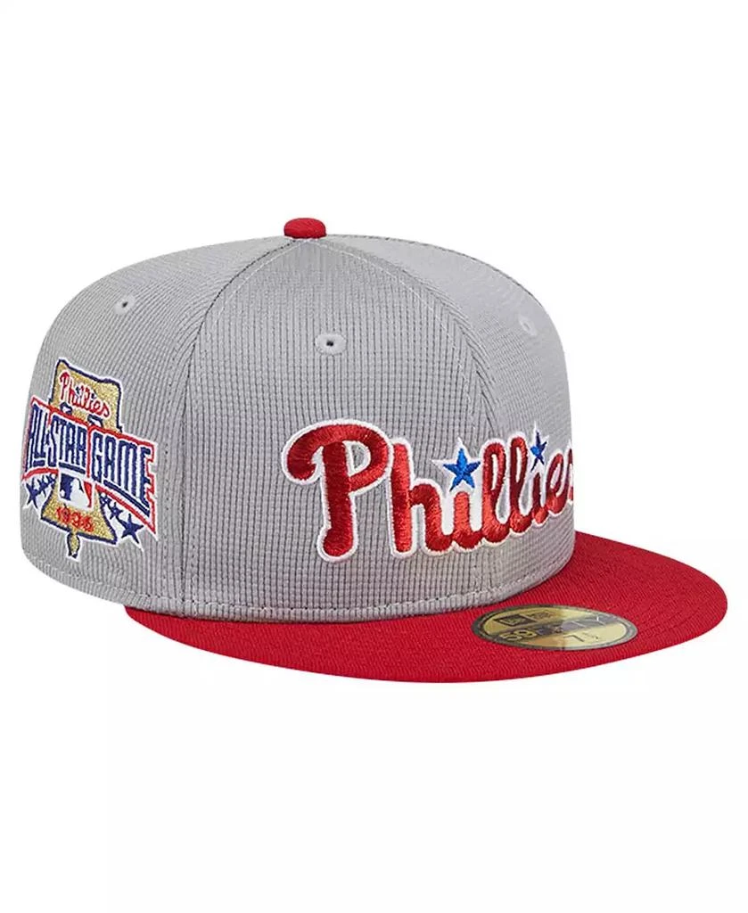 New Era Men's Gray Philadelphia Phillies Pivot Mesh 59FIFTY Fitted Hat ...