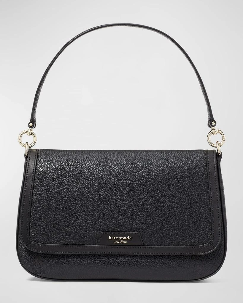 Kate Spade hudson flap pebbled leather shoulder bag - Shoulder Bags ...